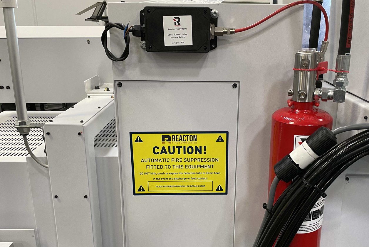 Reacton Fire Suppression Protecting Valuable CNC Machines